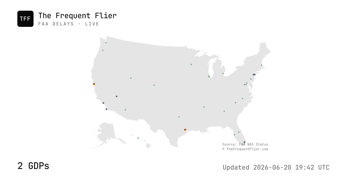 FAA delays — live US airport status — The Frequent Flier